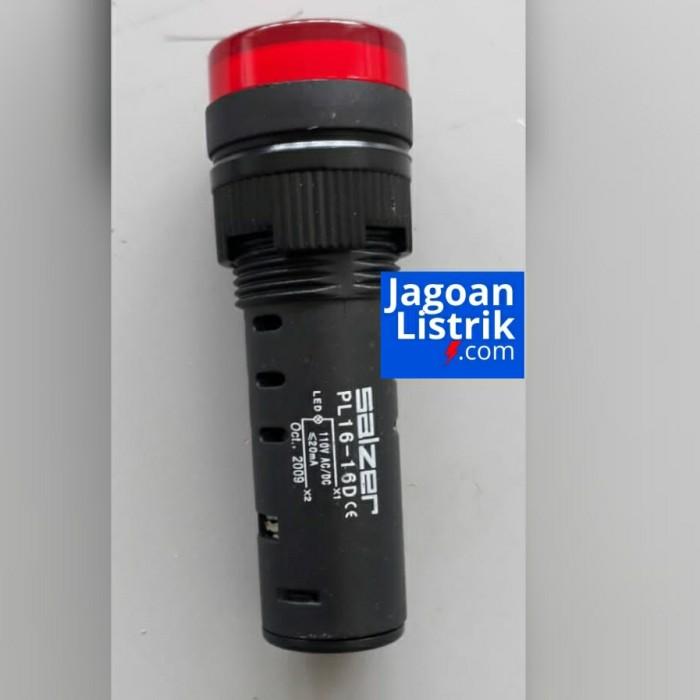 Jual Pilot Lamp LED 16mm 24V AC/DC (PL16-16D-24V) Salzer 16mm Merah ...