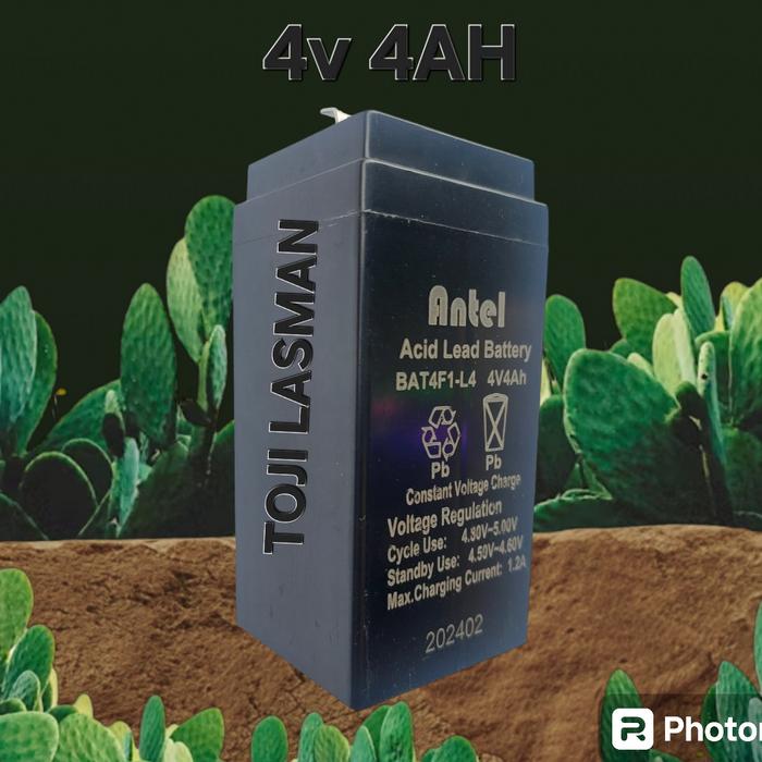 Jual aki accu 4v 4ah 4 volt v 4a 4000mah 4 4000 mah - Kab. Bekasi - lasman toji | Tokopedia