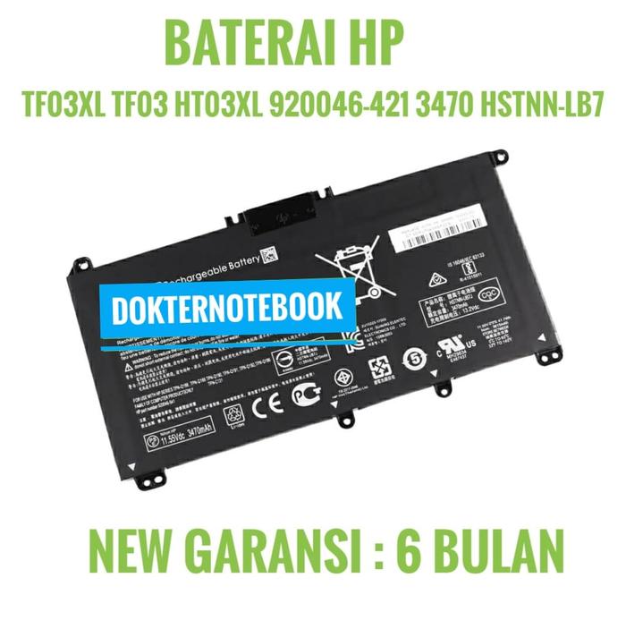 Jual BATTERY LAPTOP HP 14-CE 14-CF 14-CK 14-CM (TF03XL HT03XL) -JBPART ...