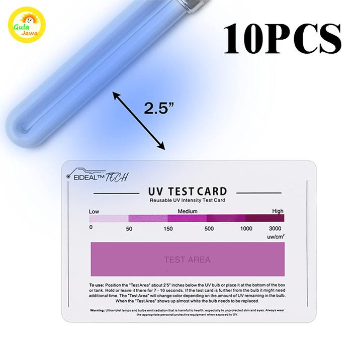 Jual 10pcs Uv Test Card Kartu Tes Sensor Sinar Matahari Lampu Uv ...