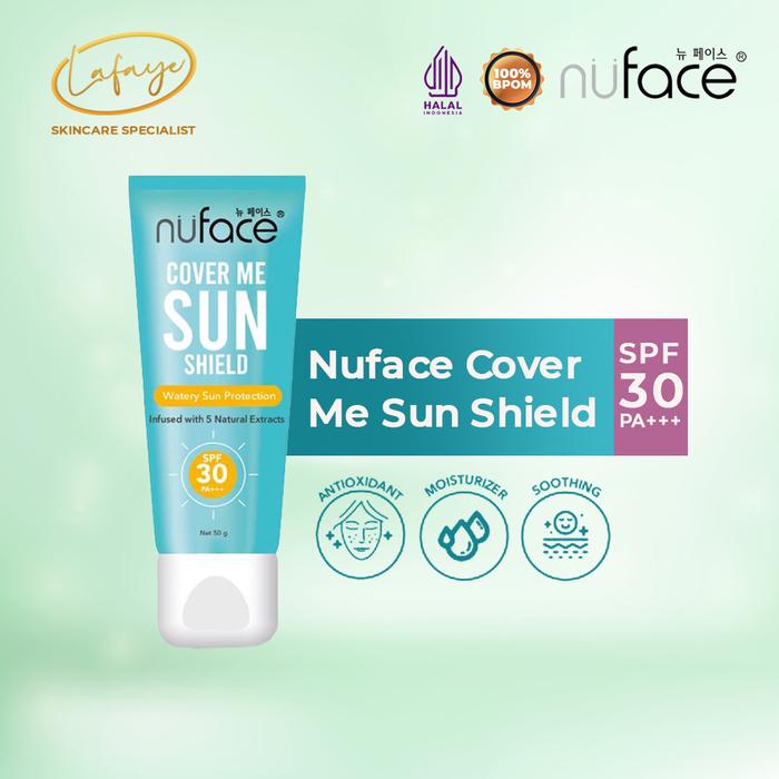 Promo Nuface Sunscreen Cover Me Sun Shield SPF 30 SPF50 Watery Sun ...