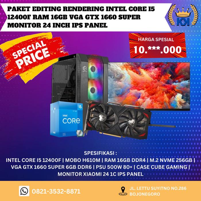 Jual PC RAKITAN FULLSET INTEL CORE I5 12400F RAM 16GB VGA GTX 1660 ...