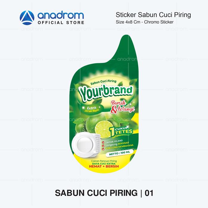 Jual Sticker Kemasan Botol Sabun Cuci Piring | Sticker Label Kemasan ...