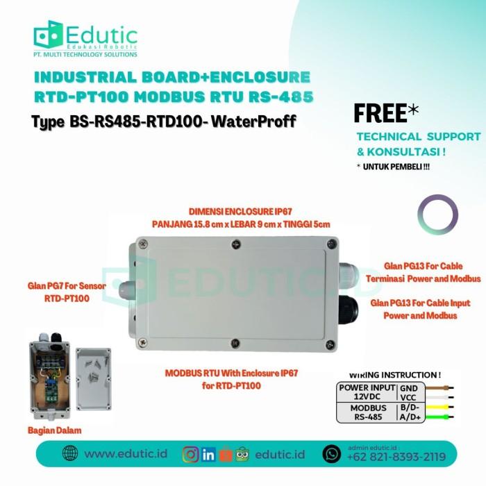 Jual Industrial Board RTD-PT100 MODBUS RTU RS-485 dan Enclosure IP67 ...