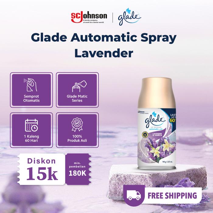 Promo Glade Matic Spray Lavender Refill 146gr AEROSOL (KHUSUS PULAU ...