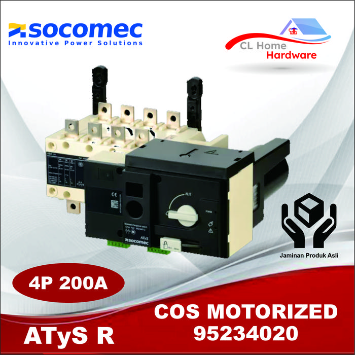 Jual COS 4P 200A MOTORISED ATYS R SOCOMEC CHANGE OVER SWITCH 4POLE ...