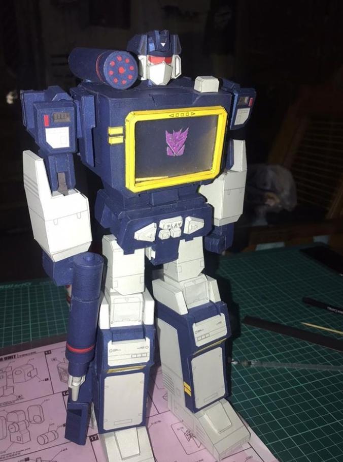 Jual [READY] DIY Papercraft Lembar Pola Robot Transformer G1 Soundwave ...