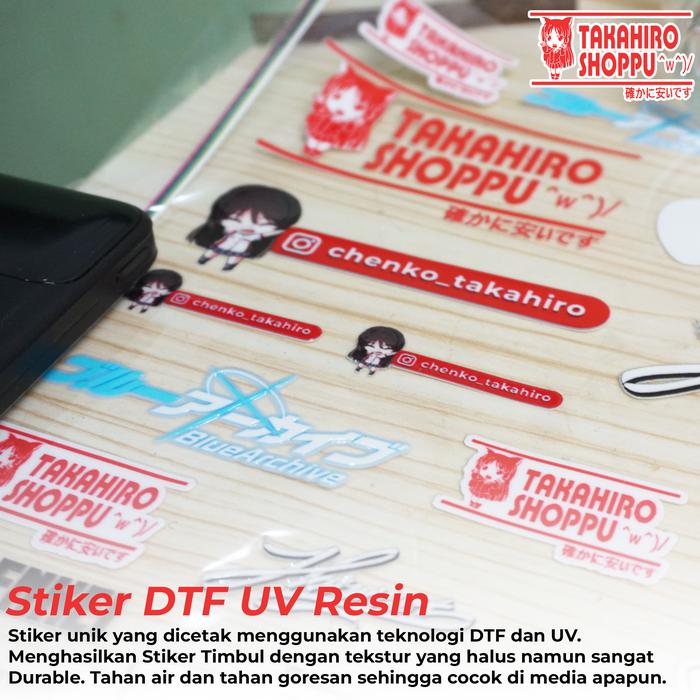 Jual Stiker Timbul UV DTF / Decal UV Gambar Custom Bebas bahan Glossy Resin - Kab. Bandung ...