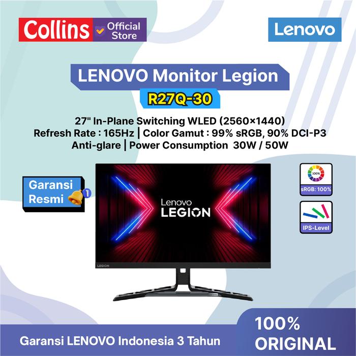Promo LENOVO Monitor Legion R27Q-30 27" IPS WLED 165Hz 99% sRGB Cicil 0 ...