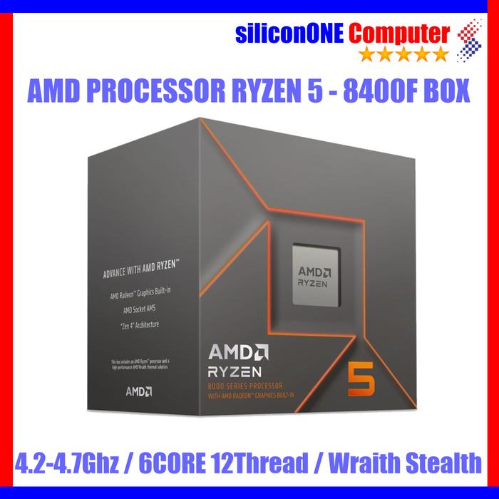 Jual AMD RYZEN 5 - 8400F Processor BOX AM5 Wraith Stealth - Kota Bandung - silicon ONE Computer ...