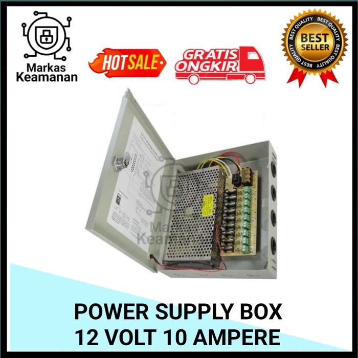 Jual POWER SUPPLY 12V 10A BOX CCTV PSU BOX PANEL - Jakarta Barat ...