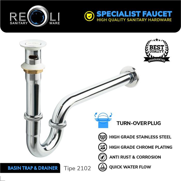 Promo Sifon Siphon Afur Wastafel Basin Trap Drain Stainless Steel Leher ...