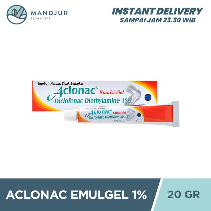 Jual Aclonac Emulgel 1% 20 g - Gel Pereda Nyeri Sendi, Memar, Keseleo ...