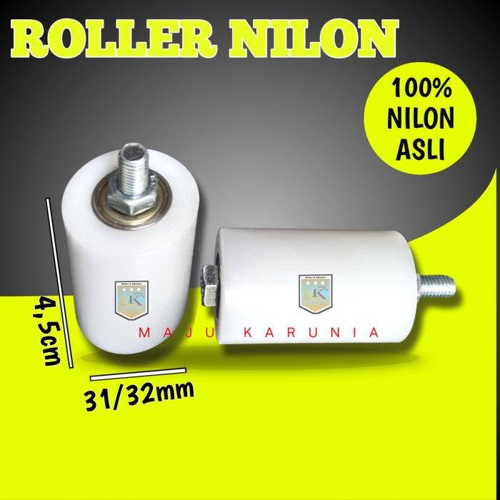 Jual Roda Nilon Roller Kecil Ukuran 31/32mm, Bearing Pintu Pagar Besi ...