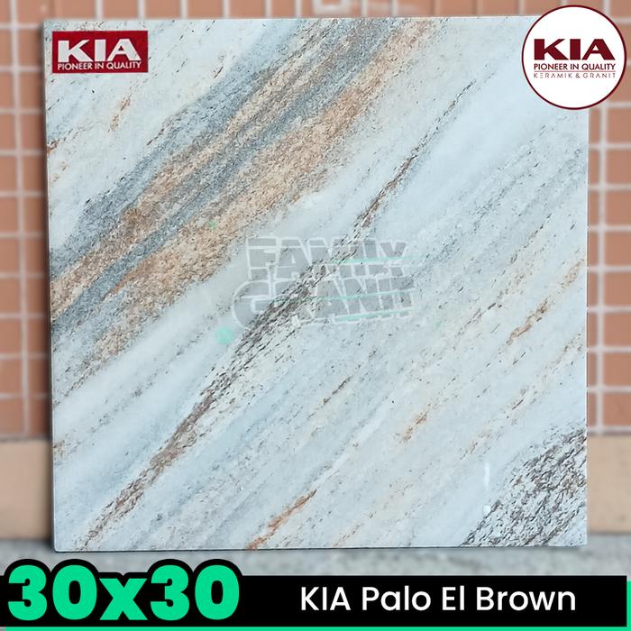 Jual Keramik Kasar 30x30 KIA Palo El Brown Motif Marmer Lantai Kamar ...