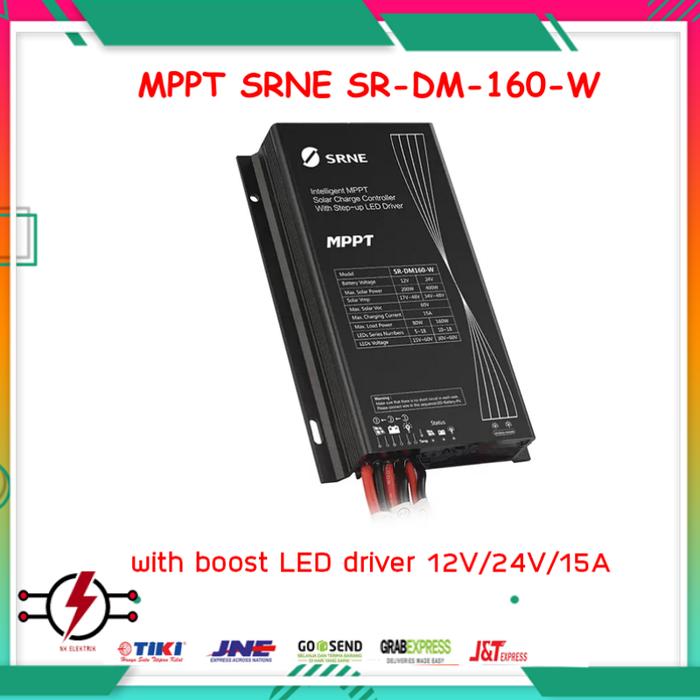 Jual solar charger controller mppt + LED driver 15A SRNE SR-DM160-W ...