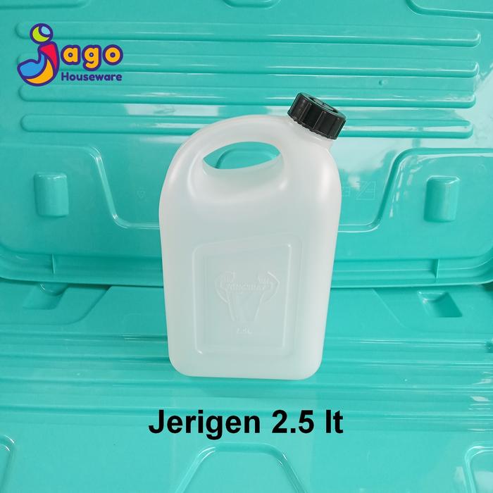 Jual Jerigen 5 lt dan Jirigen 2.5 Liter Putih Segel + Tutup, Jerry Can ...