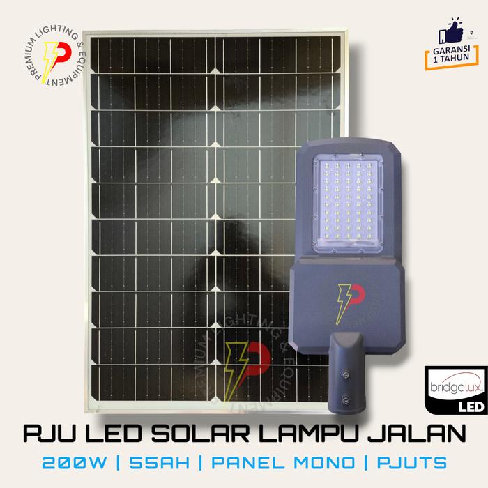Promo Lampu jalan LED PJU solar cell 200W tenaga surya 200 WATT panel ...