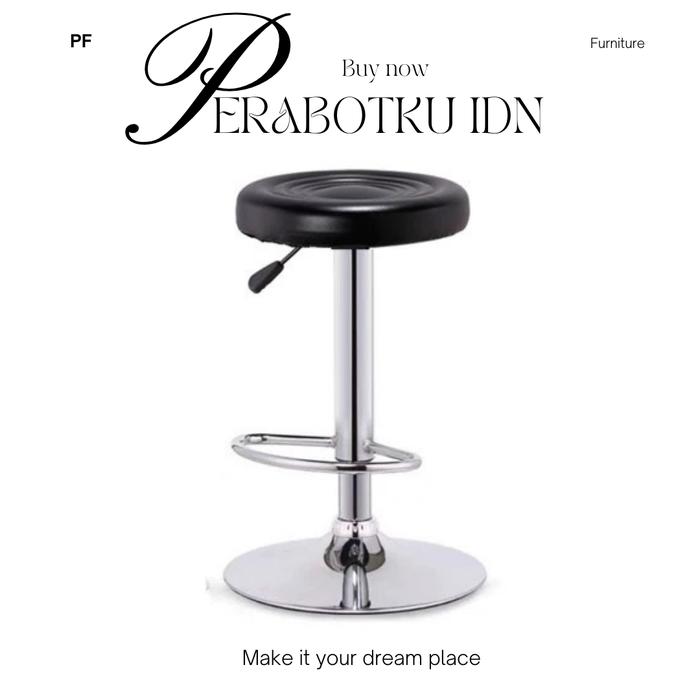 Jual BARSTOOL BULAT TINGGI BAR CHAIR HIDROLIK KURSI CAFE KURSI TINGGI ...