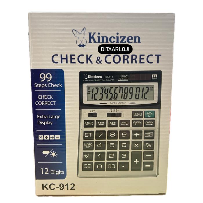 Jual kalkulator dagang besar Kincizen 12 digit large display ukuran ...