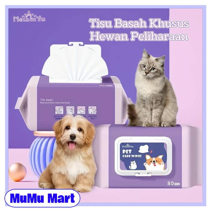 Promo Pet Wipes Grooming Dog Cat - Tissue Basah Hewan - Tisu Basah Anjing Kucing 80pcs by ...