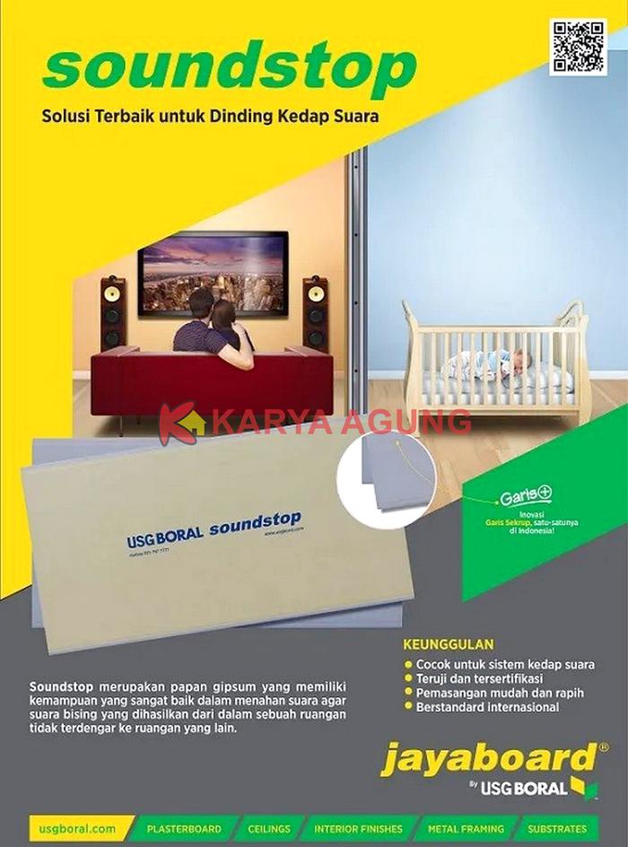 Jual Papan Gypsum Kedap Suara Jayaboard SOUNDSTOP 12mm (1,2 x 2,4 meter ...