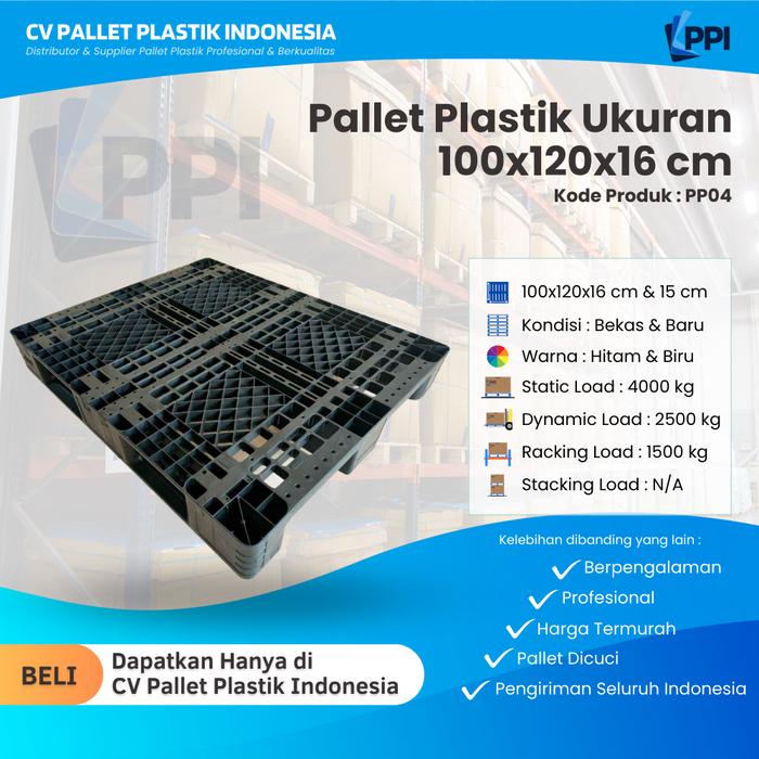 Jual Pallet Plastik Bekas/Baru Ukuran 100x120x16 cm – PP04 / Pallet ...