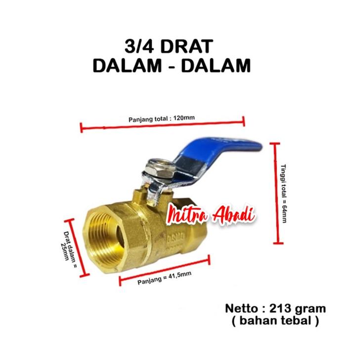 Jual STOP Keran / STOP Kran Kuningan MULTIGUNA 1/2 INCH Brass Ball ...