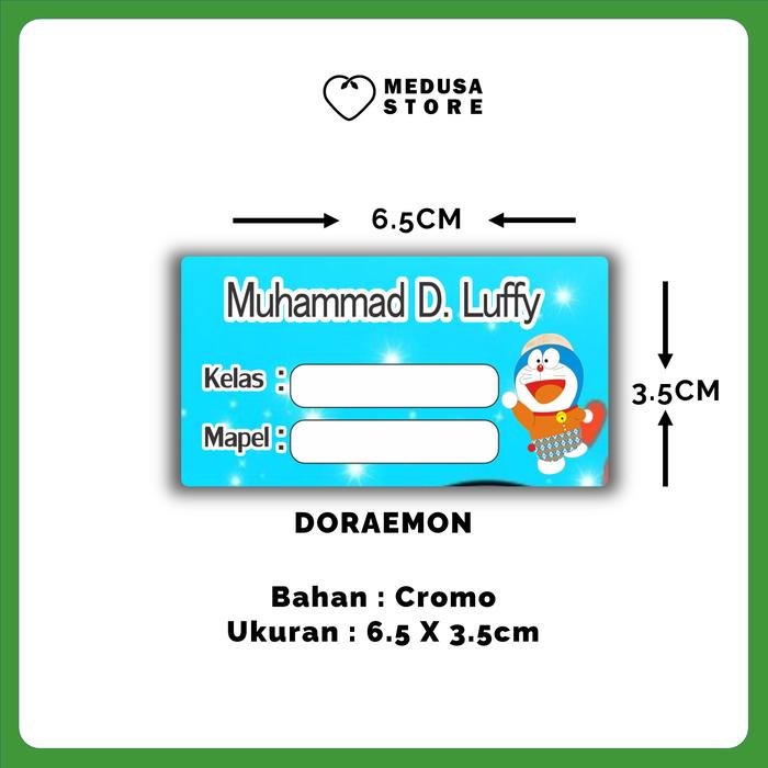 Jual Cetak Label Stiker Nama Buku Mata Pelajaran Sekolah SD - SMP - SMA ...