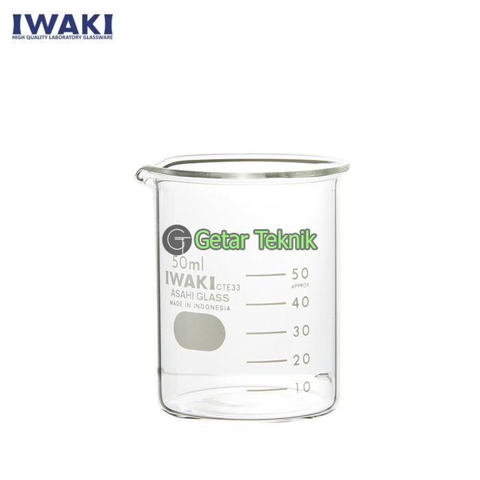 Jual Gelas Kimia Beker Beaker Low Form 50ml Iwaki 1000BK50 - Kab ...