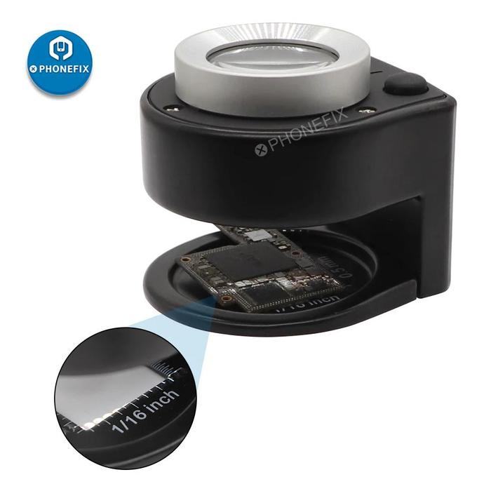 Jual Murah Mini Microscope 30X Handheld Led Optical Glass Scale Magnifi ...