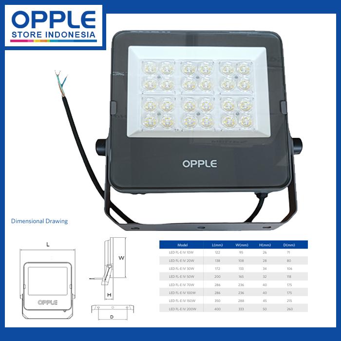 Promo LED Floodlight E IV 100W Putih 5700K OPPLE Lampu Sorot Cicil 0% 3x - Kab. Sidoarjo - OPPLE ...