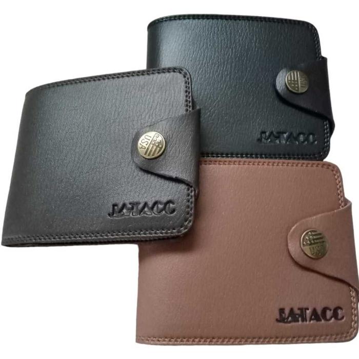 Jual Dompet unisex Jatacc PU leather polos import Dompet kartu lipat ...