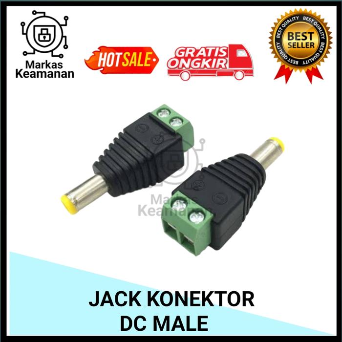Jual JACK DC MALE / JACK CCTV / KONEKTOR JACK DC MALE - Jakarta Barat - MARKAS KEAMANAN | Tokopedia