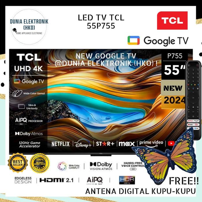 Promo TCL 55P755 55" GOOGLE TV 4K UHD DOLBY SMART TV 55 INCH | tcl ...