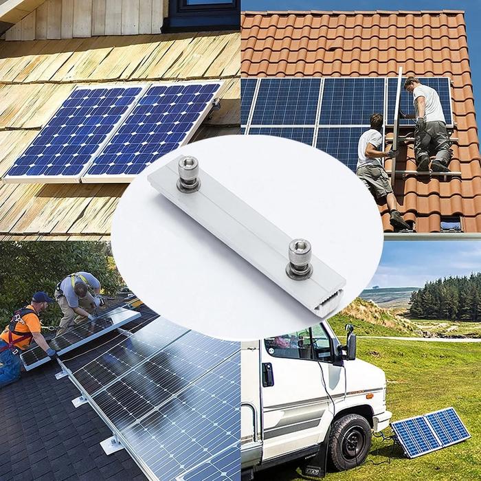 Jual Bracket Panel Surya Model Rail Joint Splice Kit Aluminium ...