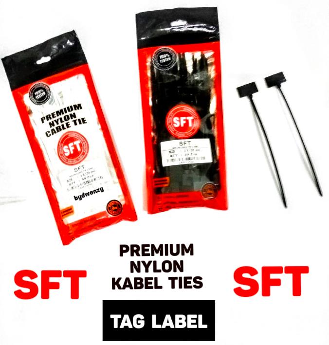 Jual Cable Ties Tie Zip Pengikat Kabel Dengan Tag Label Penanda Warna ...