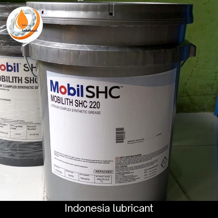 Jual Mobilith SHC 220 Syntetic Grease (NLGI 2) Pail 16kg - Jakarta ...