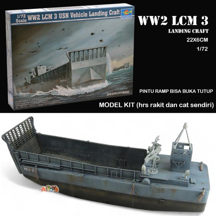Promo Model Kit miniatur ranpur amfibi LVTP-7 Hobby Boss 27 cm 1:35 ...