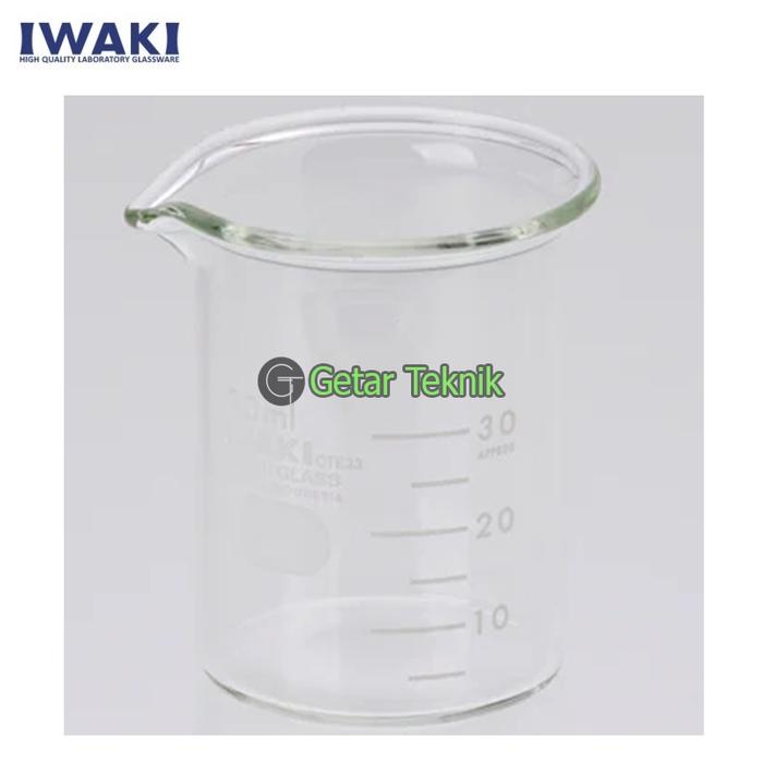 Jual Gelas Kimia Beker Beaker Low Form 30ml Iwaki 1000BK30 - Kab ...