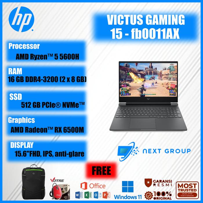 Jual HP Victus Gaming 15-fb0011AX Ryzen 5-5700H 16GB 512GB W+OHS - Kota Bandung ...