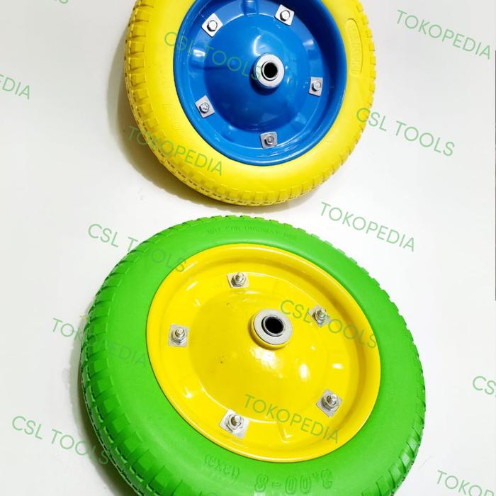 Jual Roda Gerobak Ban Sorong Pasir Mati Arco PU / Roda Gerobak Warna ...