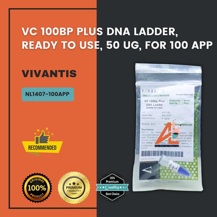 Jual VC 100bp Plus DNA Ladder, Ready to Use, 50 ug, for 100 App | ABL - Kab. Bogor - Toko Alat ...