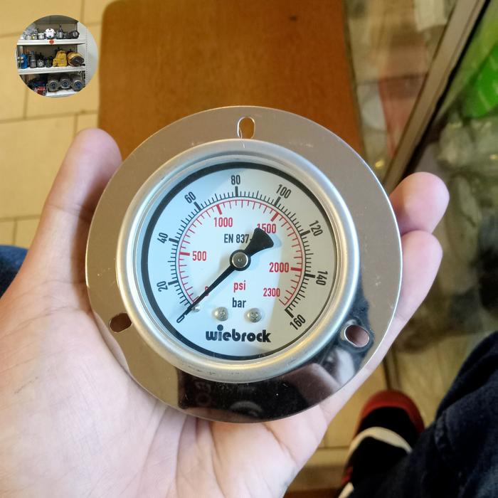 Jual Pressure gauge wiebrock 2 1/2" inch 160bar/2300psi model payung ...