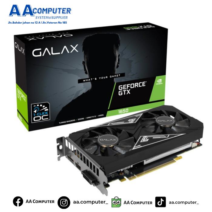 Jual VGA Galax Geforce GTX 1650 EX Plus 1-Click OC 4GB GDDR6 - Kota ...
