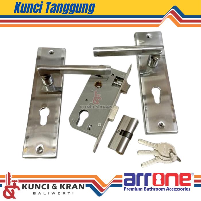 Jual Kunci tanggung Arrone Set 0214 SN+NP handle pintu lengkap kunci ...