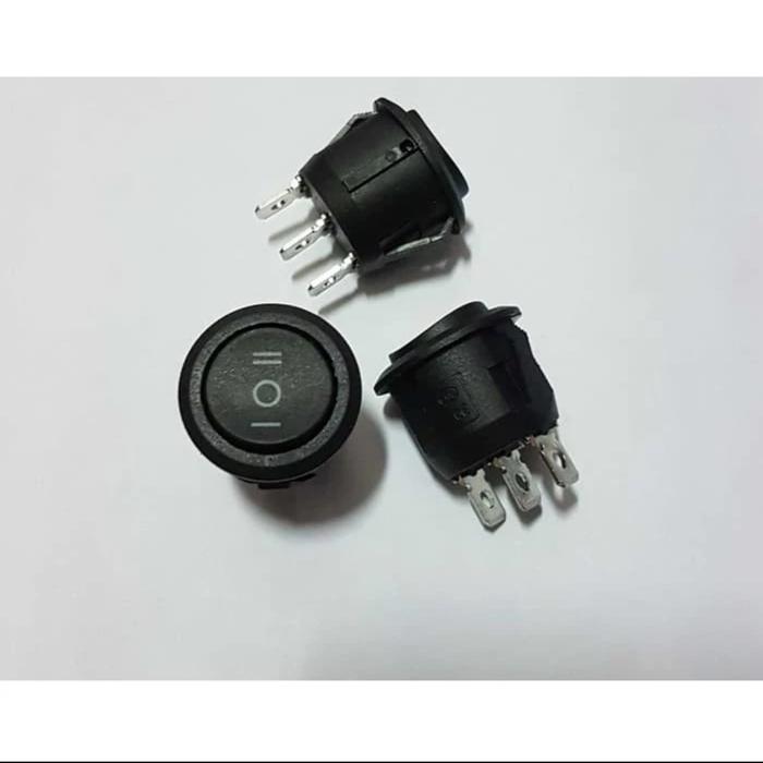 Jual Saklar Switch On Off On Bulat Hitam Kecil Mini 3 Pin 3 Kaki ...