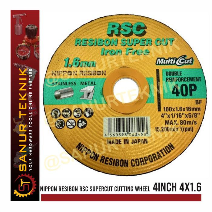 Jual NIPPON RESIBON RSC Supercut Cutting Wheel / Batu Potong 4" 4 in ...