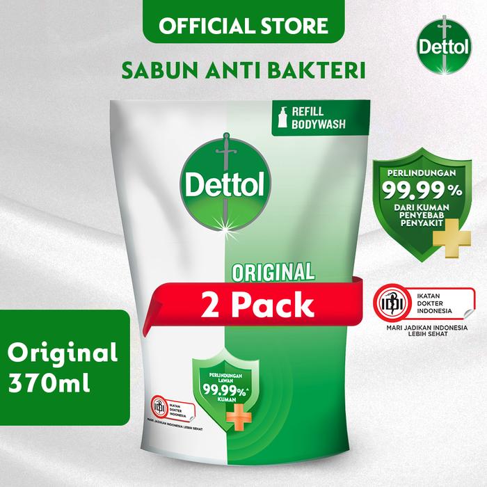 Promo Dettol Sabun Mandi Cair Anti Bakteri Original 370ml x2 - Pouch - - Dettol, Vanish ...