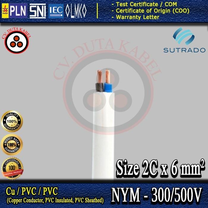 Jual Kabel NYM 2x6 mm2 @ 100 m SUTRADO/2x6 mm/2 x 6 mm2/2 x 6 mm/2 x ...